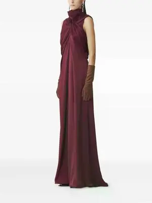 LANVIN High-neck Twisted Jumpsuit - Red