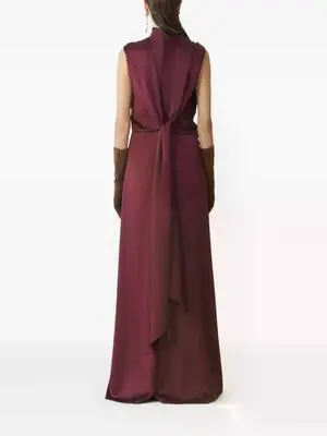LANVIN High-neck Twisted Jumpsuit - Red
