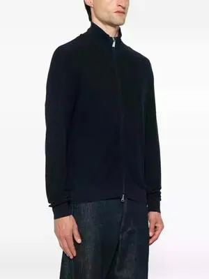 GRAN SASSO Zip-neck Cotton Cardigan