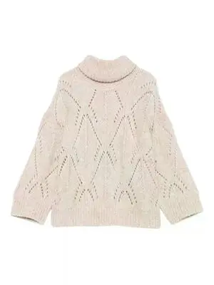Peserico Diamond-pattern Knit Turtleneck