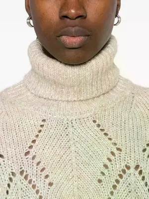 Peserico Diamond-pattern Knit Turtleneck