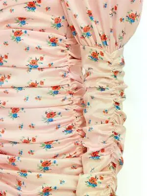 NOTES DU NORD Floral-print Ruched Dress