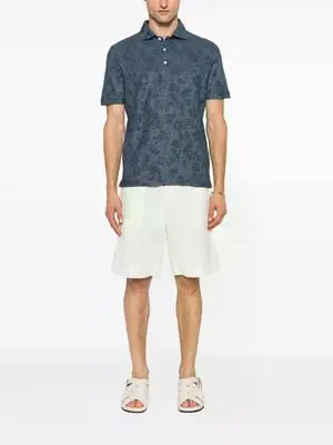 GRAN SASSO Floral-pattern Polo Shirt