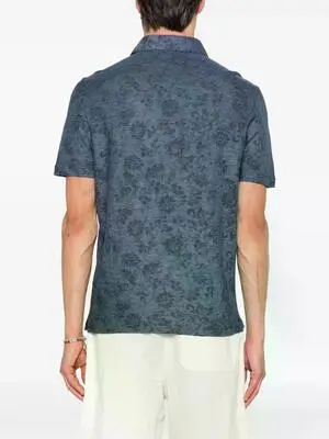 GRAN SASSO Floral-pattern Polo Shirt