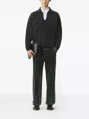 LANVIN Patch-pocket V-neck Sweater