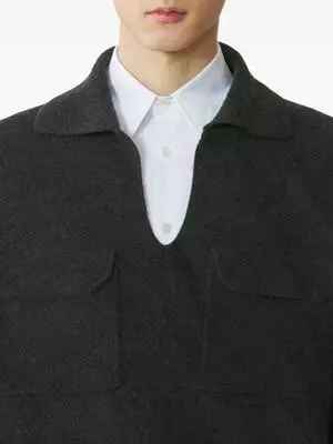 LANVIN Patch-pocket V-neck Sweater