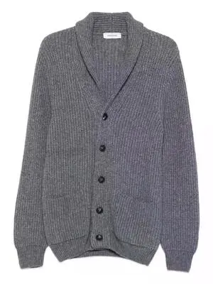 GRAN SASSO Ribbed Shawl-collar Cardigan