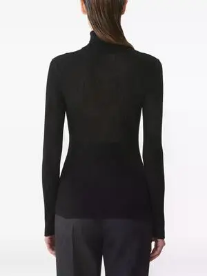 LANVIN Ribbed Turtleneck Sweater - Black