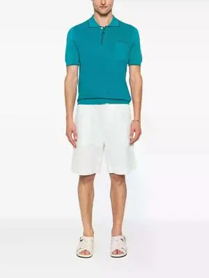 GRAN SASSO Ribbed Pocketed Polo Shirt