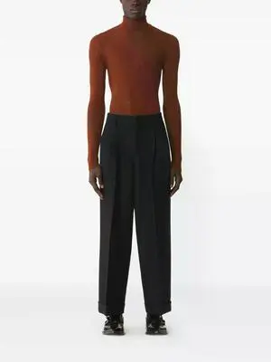 LANVIN Ribbed Turtleneck Sweater - Brown