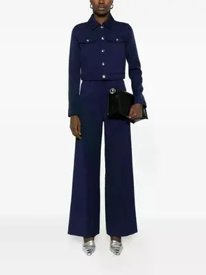 Patrizia Pepe Elasticated-waist Wide Leg Trousers