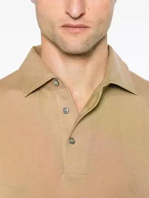 GRAN SASSO Long-sleeve Polo Shirt - Brown