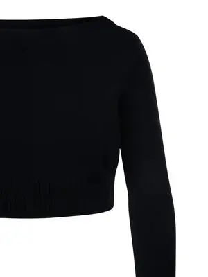 Max Mara Boat-neck Cropped Sweater