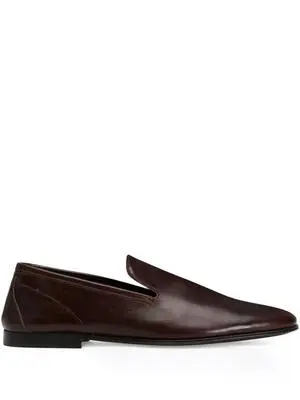 Dolce & Gabbana Erice Leather Loafers - Red