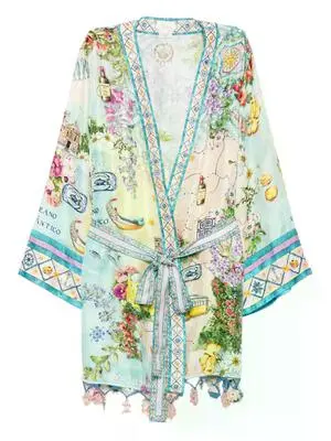 Camilla Floral-print Wrap Cape