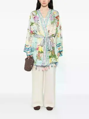 Camilla Floral-print Wrap Cape