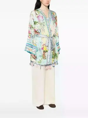 Camilla Floral-print Wrap Cape