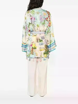 Camilla Floral-print Wrap Cape