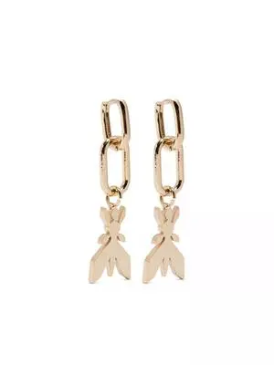 Patrizia Pepe Fly-pendant Hoop Earrings - Gold