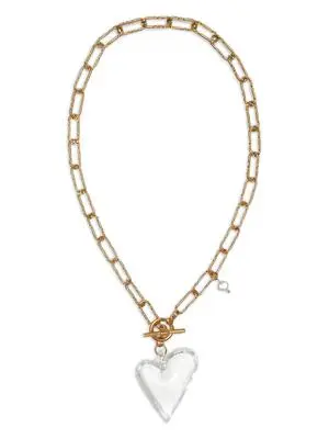 LABELLED JEWELLERY Heart Of Glass Toggle Chain Necklace - Gold