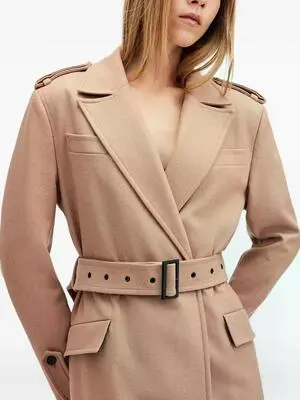ALLSAINTS Belted Single-breasted Coat
