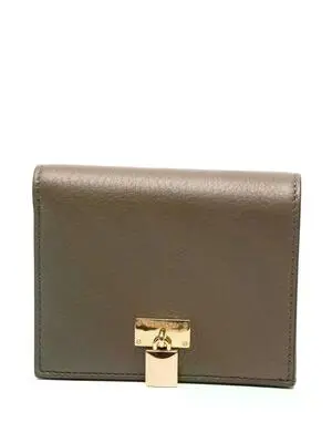 TOM FORD Padlock Leather Wallet - Green