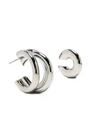 Rabanne Layered-Design Earring And Cuff Set Silver