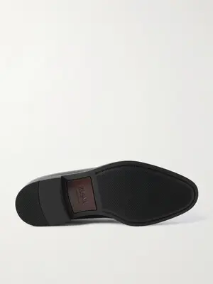 Zegna Leather Derby Shoes - Black
