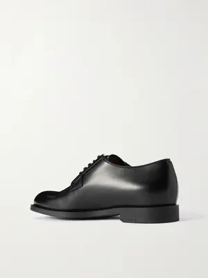 Zegna Leather Derby Shoes - Black