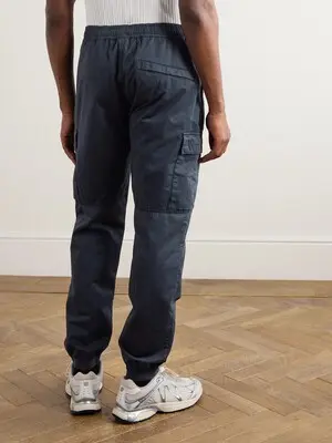 Stone Island Tapered Cotton-blend Trousers