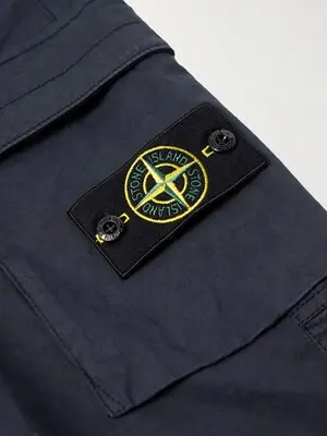 Stone Island Tapered Cotton-blend Trousers