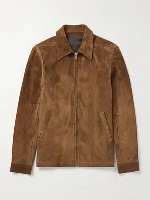 Rick Owens Brad Suede Bomber Jacket - Brown