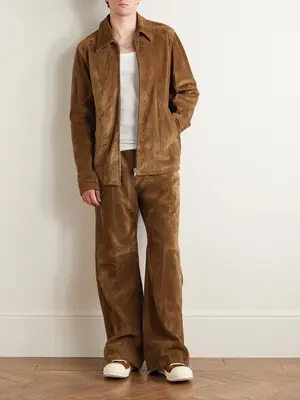 Rick Owens Brad Suede Bomber Jacket - Brown
