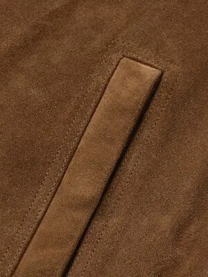 Rick Owens Brad Suede Bomber Jacket - Brown