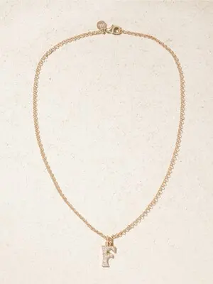 MARLO LAZ Initial Diamond 14k Necklace