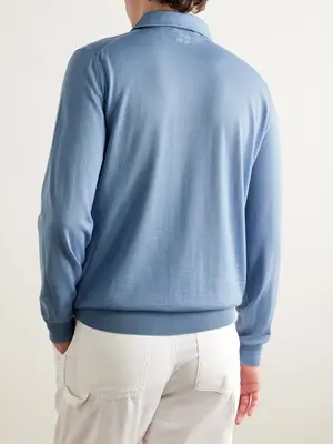 LARDINI Virgin Wool Polo Shirt