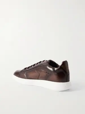 Berluti Stellar Venezia Leather Sneakers - Brown