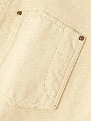 A.PRESSE Corduroy-trimmed Canvas Coverall Jacket
