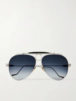 JACQUES MARIE MAGE Duke 2 Aviator-style Sunglasses - Silver