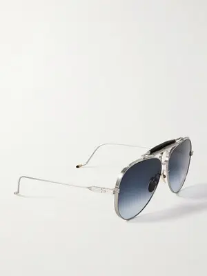 JACQUES MARIE MAGE Duke 2 Aviator-style Sunglasses - Silver