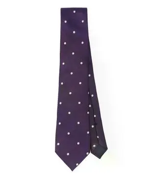 TOM FORD Polka Dot Silk Tie - Purple