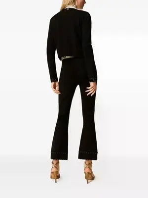 TWINSET Rhinestone-embellished Flared Trousers