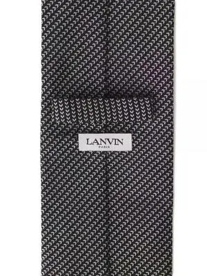 LANVIN Silk Neck Tie - Black