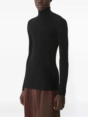 LANVIN Ribbed Turtleneck Sweater - Black