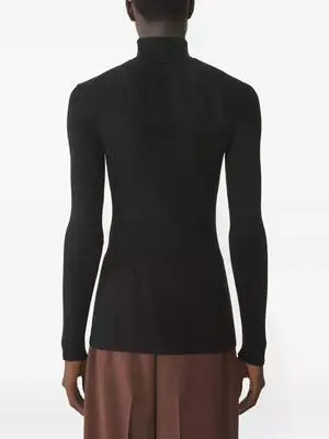 LANVIN Ribbed Turtleneck Sweater - Black