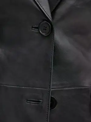 STAND STUDIO Leather Fitted Blazer