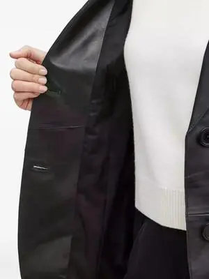 STAND STUDIO Leather Fitted Blazer
