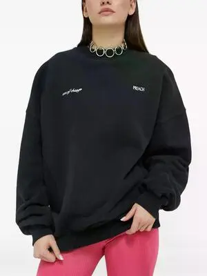 PREACH Embroidered Long-sleeve Sweatshirt - Black