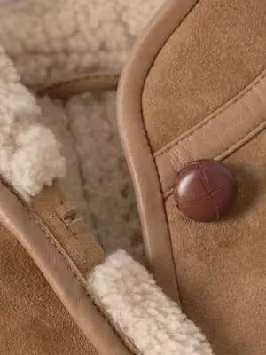 BLAZÉ MILANO Tatoosh Shearling Jacket - Camel