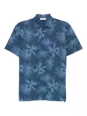 GRAN SASSO Floral-print Polo Shirt
